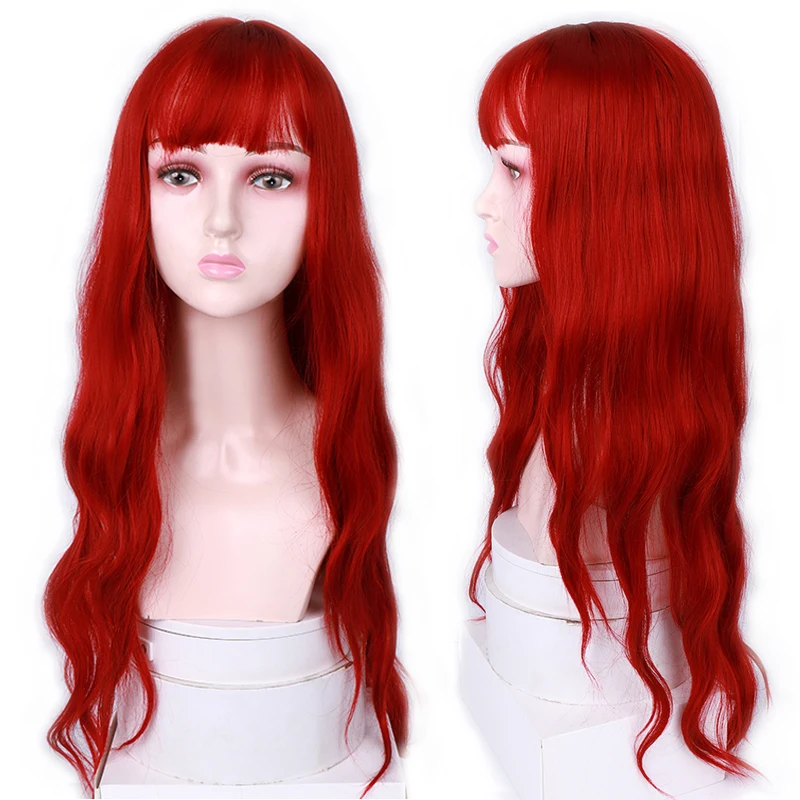 Mumupi 26 "perucas vermelhas longas das mulheres com franja perucas ...