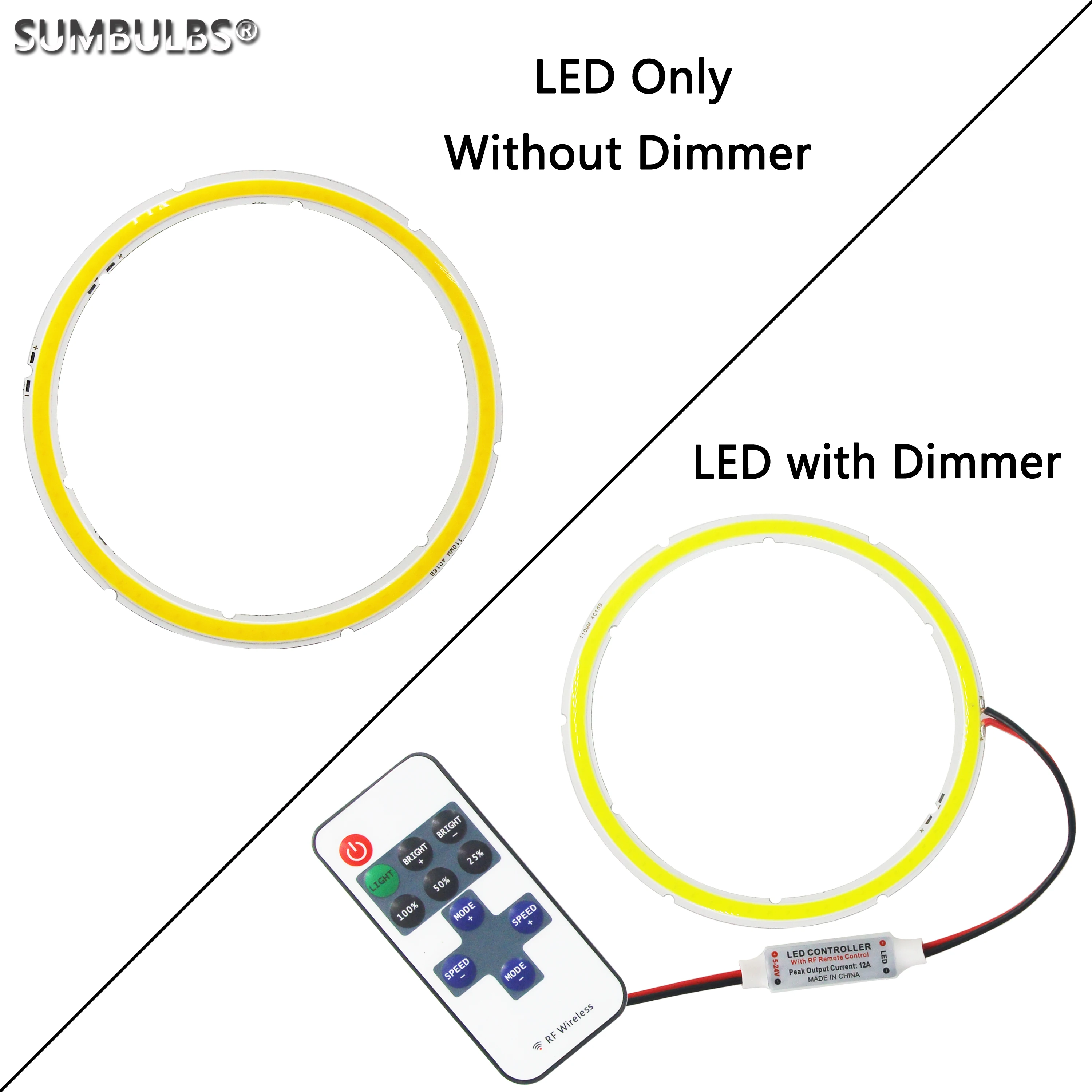 New-Arrive-Annular-LED-COB-Bulb-Light-Source-Ring-60-120mm-Dimmable ...
