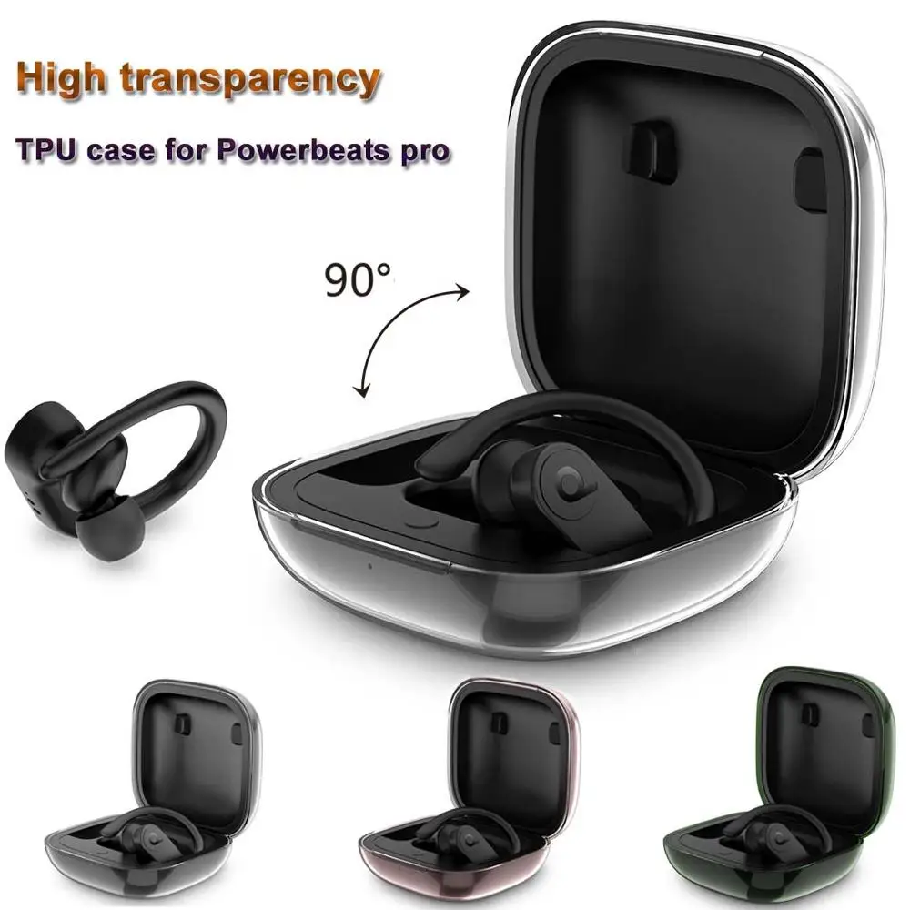 For Powerbeats Pro Case Portable Clear Shockproof Protective TPU Skin ...