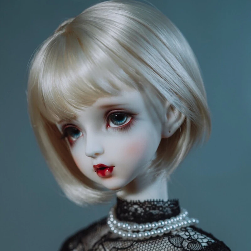 1/6 1/4 BJD/SD 인형 가발 짧은 머리 인형 액세서리 물결 모양 보보 스타일 가발 머리 둘레 16 20cm|인형 액세서리| - AliExpress