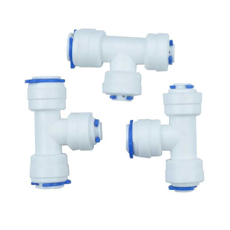 1/4" 3/8" OD Equal Or Reducing Union Tee Connector Quick Connect RO ...