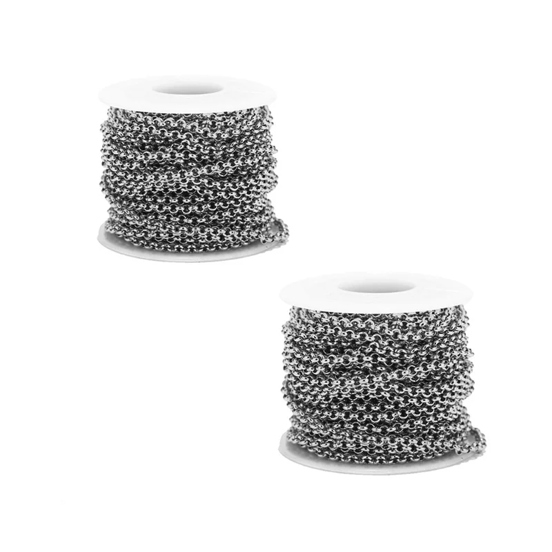 2-Meters-Stainless-Steel-Round-Rolo-Link-Chains-3mm-4mm-5mm-6mm-for-Men ...