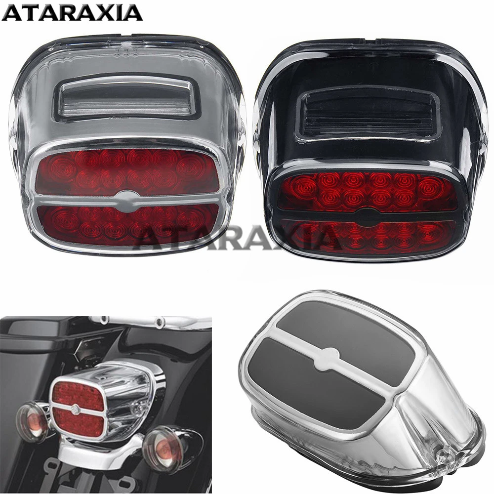 Motorcycle Led Tail Light Rear Brake Lights Turn Signal Number License ...