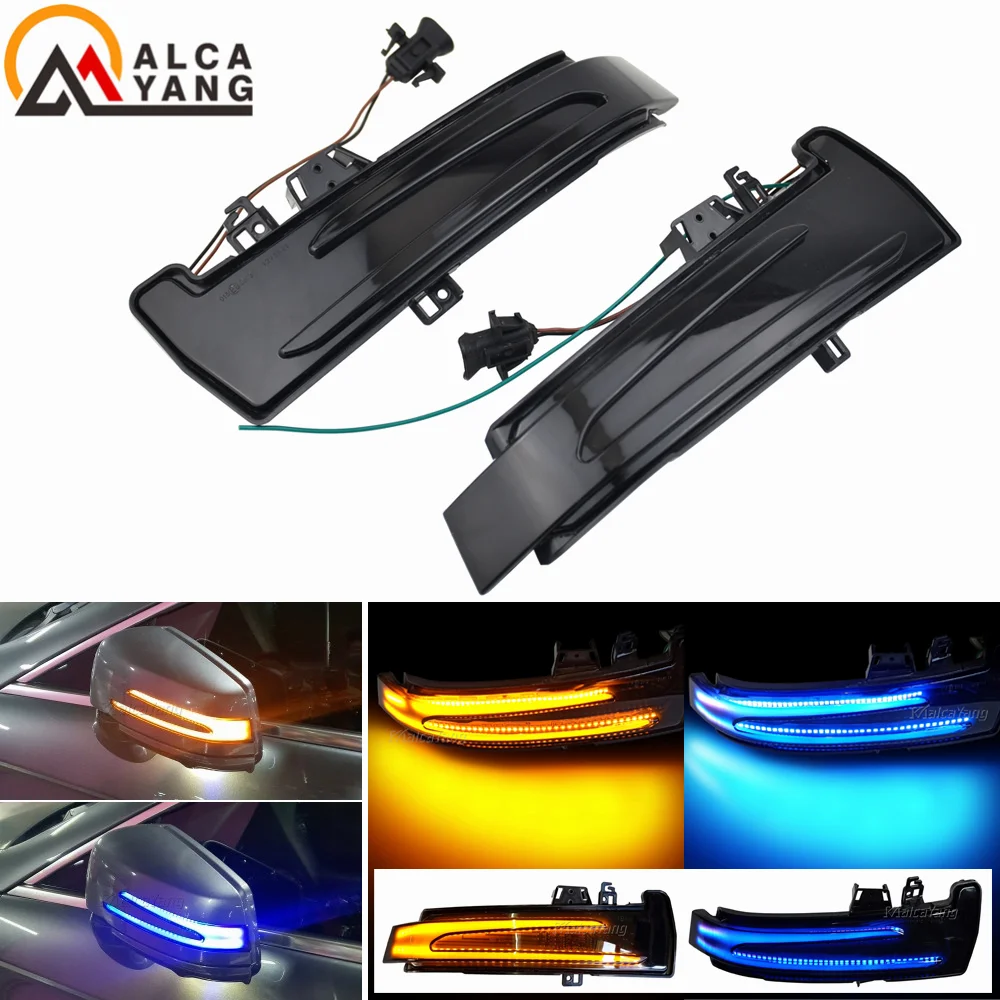 LED 다이내믹 방향 지시등 점멸등, 메르세데스 벤츠 W176 W246 W204 W212 C117 X156 용, 흐르는 물 점멸등