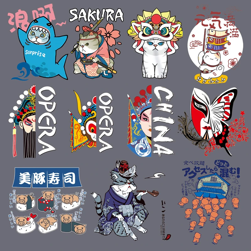 Hot-Fix-Sticker-Chinese-Peking-Opera-Girl-Appliques-Heat-Transfer-Hot ...