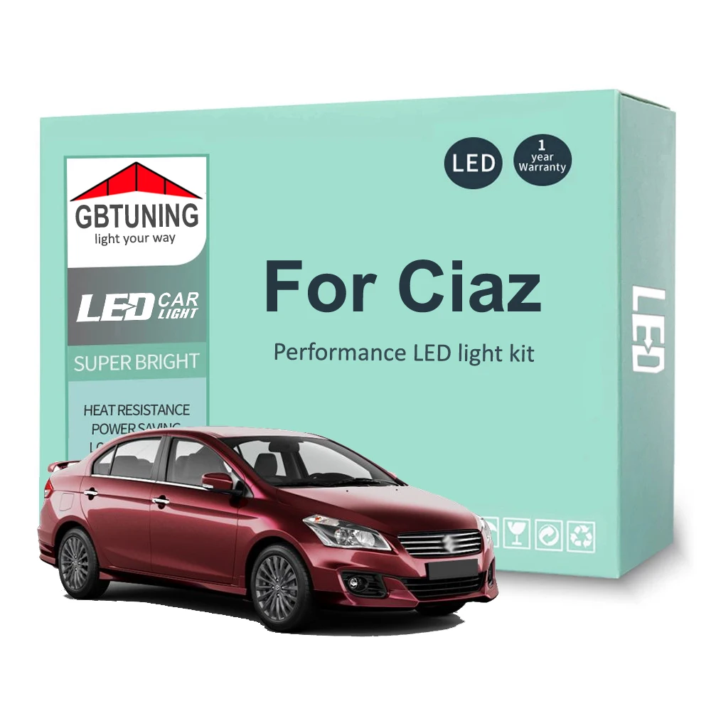 10pcs Led Interior Light Bulb Kit For Suzuki Ciaz 2015 2016 2017 2018 ...