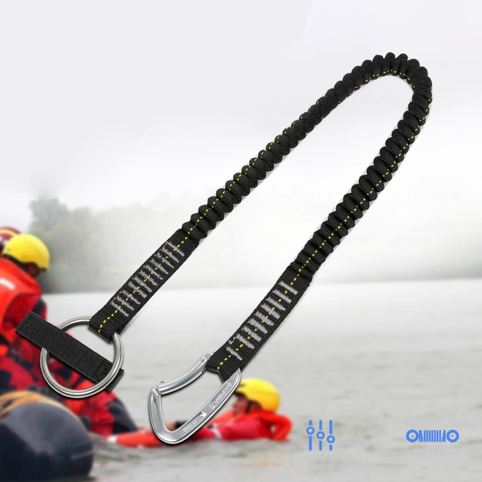 25KN Shock Absorbing Safety Lanyard Full Protection Single Leg Fall ...