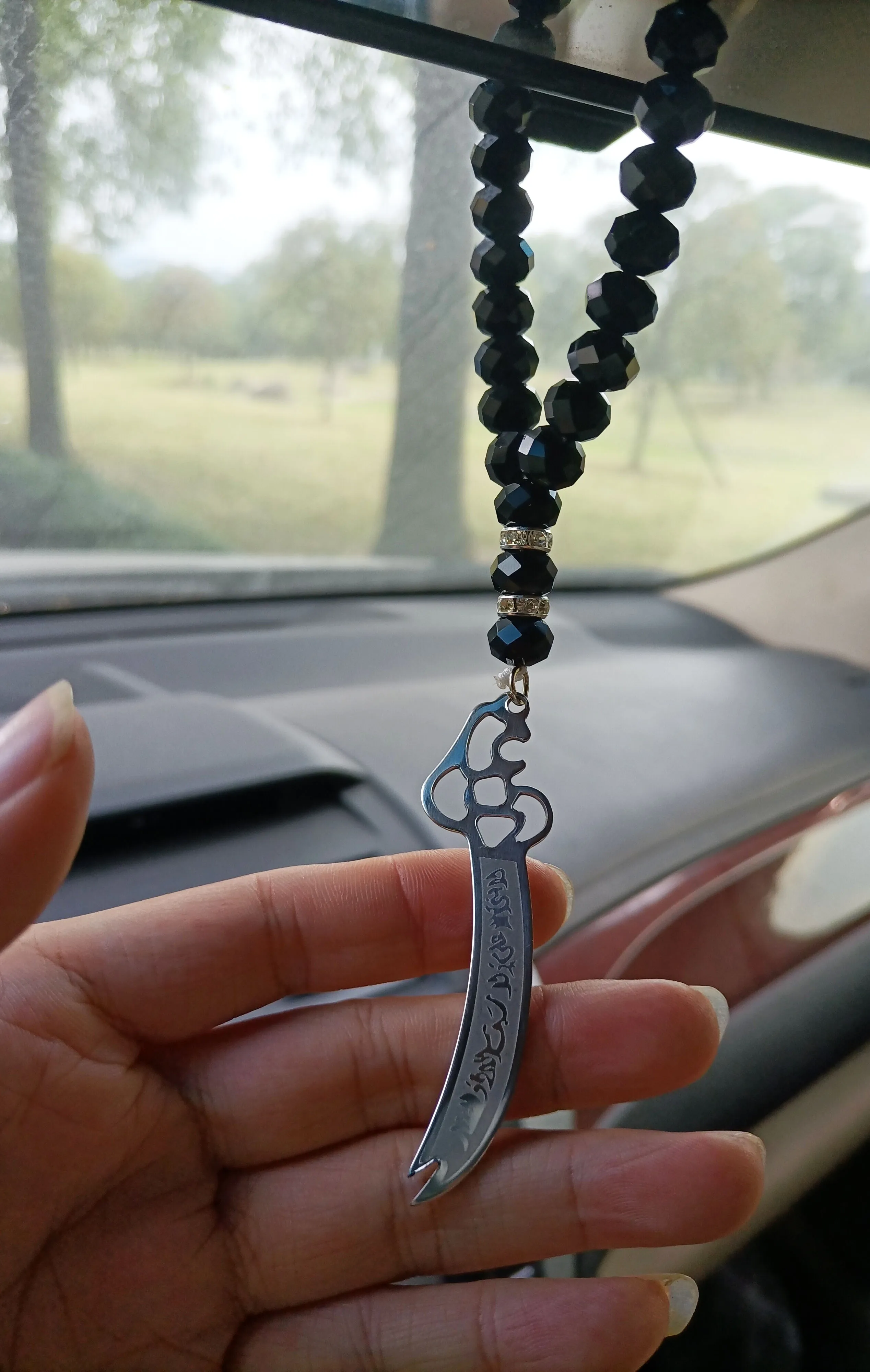 Ali Sword Muslim Islam Knife Necklace Resin Tasbih Car Hanging Zulfiqar ...
