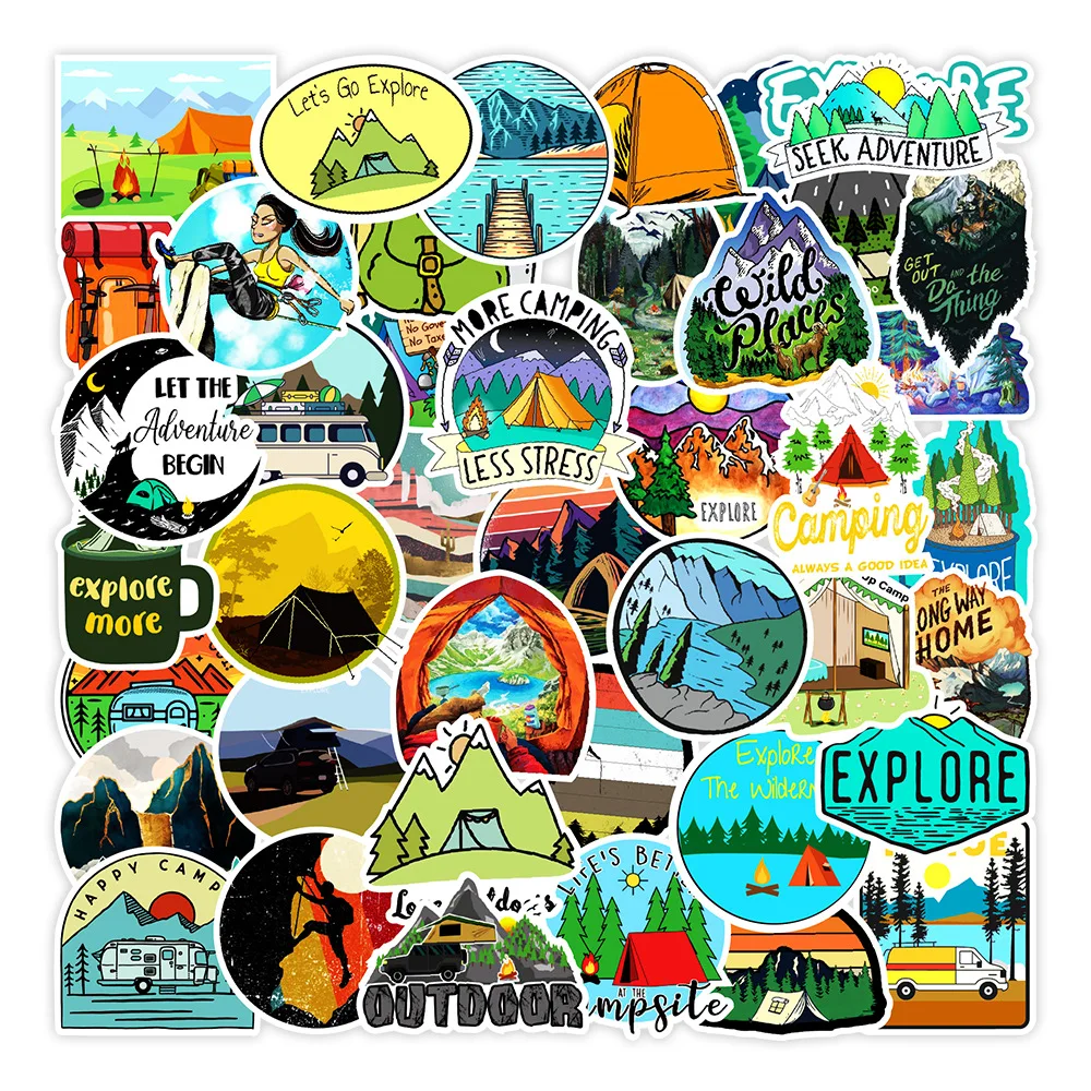 Paper & Party Supplies Get Outside Laptop Sticker Hiking Sticker Get ...