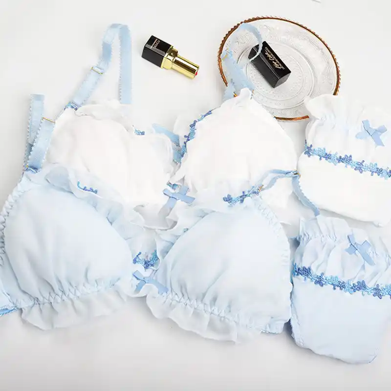 Bow Ultra thin Wirefree Lace Bra Thong