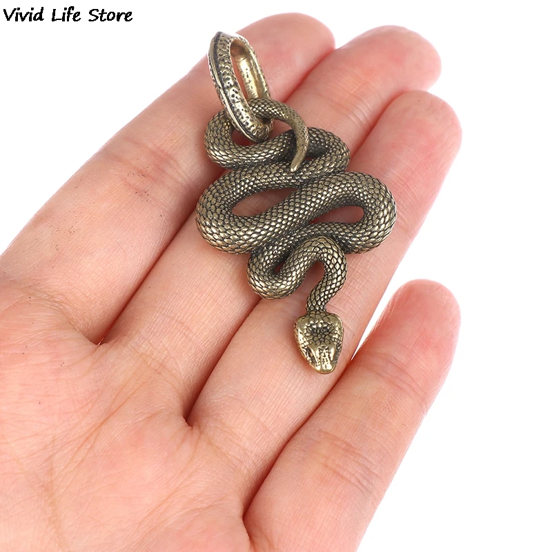 1pc Handmade Key Chain Brass Metal Snake Shape Keychain Fashion Animal ...