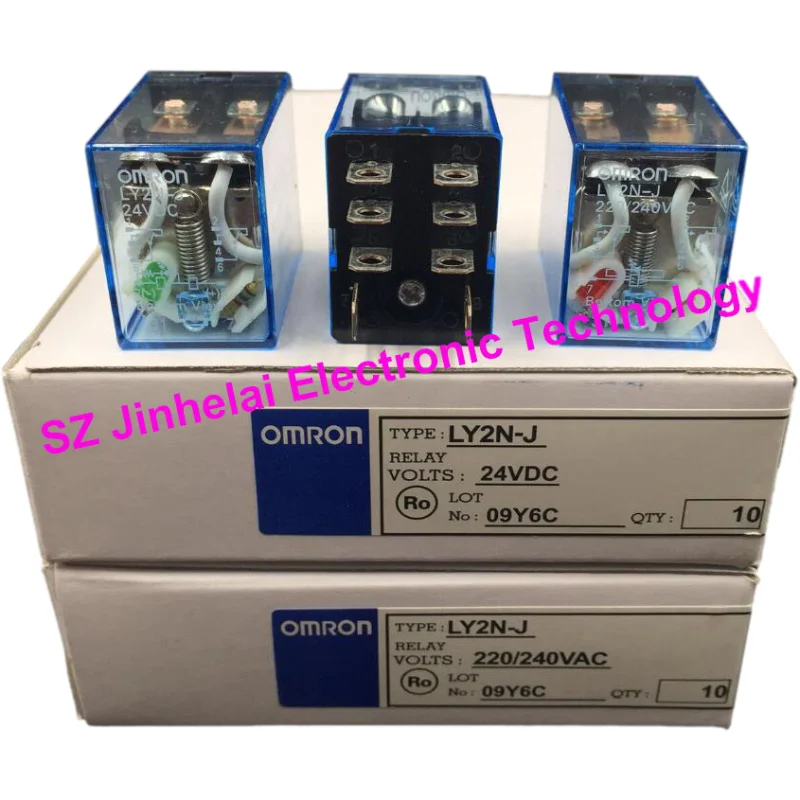 10 Buah OMRON LY2N J(LY2NJ) 24VDC 220VAC Asli Otentik 8Pin Relay DC24V AC220V 10A|Relay ...