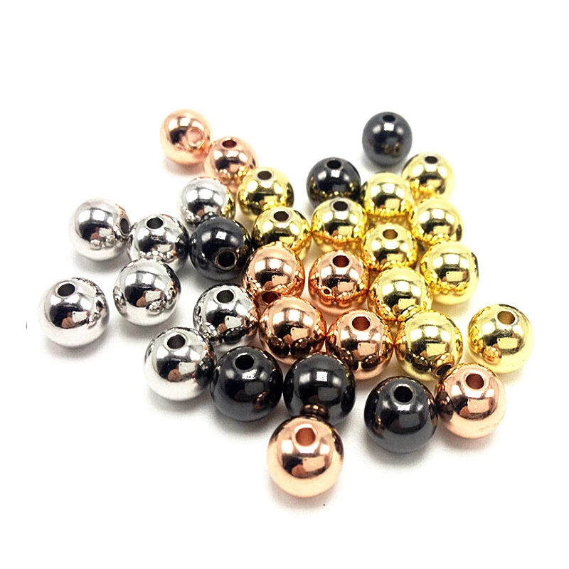 3-4-5-6-8mm-Stainless-Steel-Rose-Gold-Spacer-Beads-Charm-Loose-Beads ...
