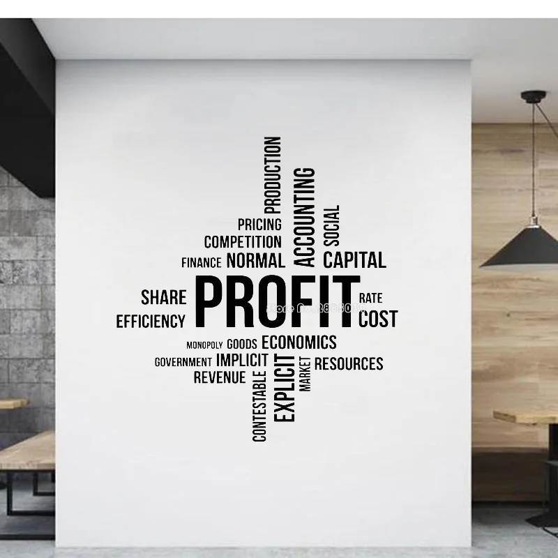 Wall-Decal-Profit-Large-Print-Wall-Sticker-Vinyl-Wall-Decor-Work-Office ...