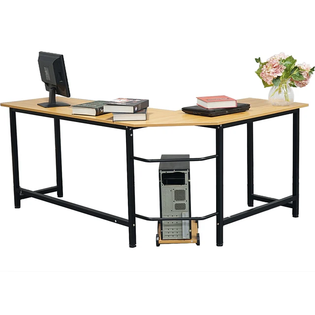 L-Shaped Desktop Computer Desk – 168 x 120 x 72cm – Dualitymarket