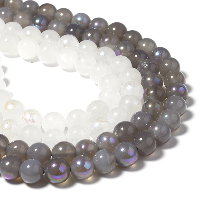 حبات الحجر الطبيعي حجر القمر الخرز اللابرادوريت فضفاض الخرز فاصل لصنع ...