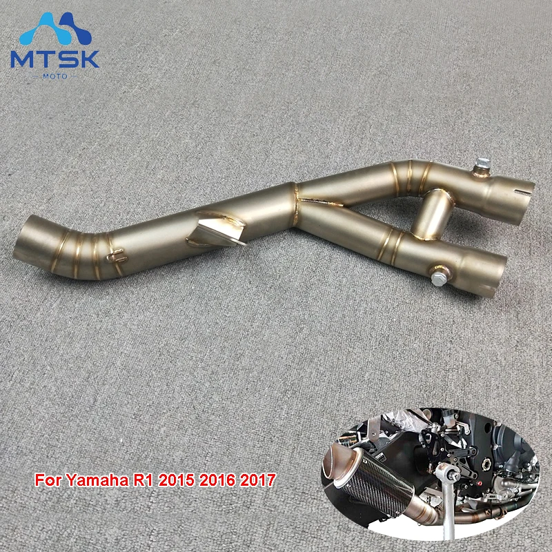 YZF-R1-Motorcycle-Middle-Link-Exhaust-Muffler-Pipe-For-Yamaha-2015-2016 ...