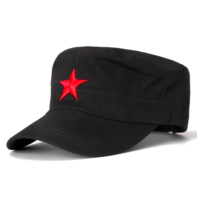 Military Cap Men Flat Top | Red Star Military Cap | Red Star Caps Men ...