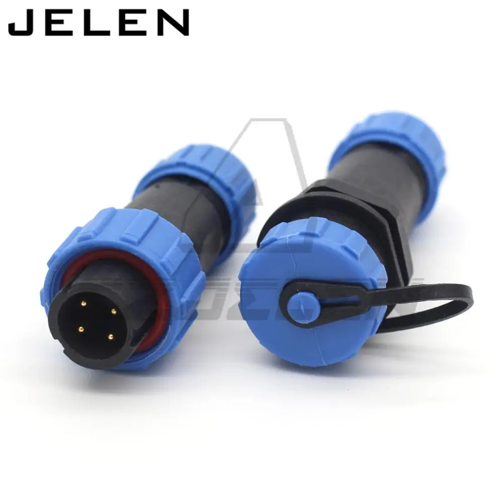 Sp13 Plastic 4 Pin Waterproof Connector, Led Cable Butt Cable Male And ...