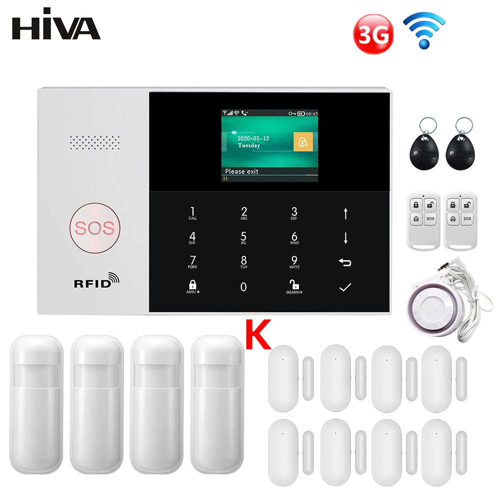 HIVA-4G-Wifi-Alarm-System-433MHz-Home-Burglar-Security-with-Motion ...