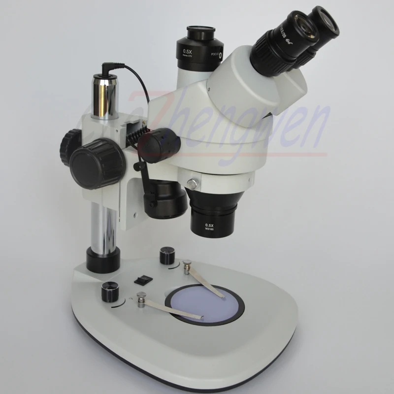 FYSCOPE Track Pillar Stand Microscope3.5X 45X Simul Focal Trinocular ...