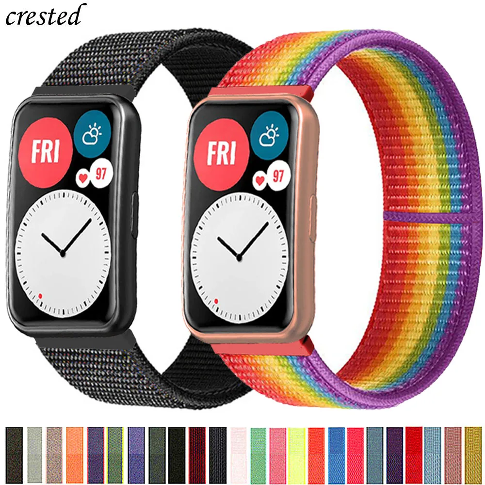 Nylon-Band-For-Huawei-Watch-FIT-Strap-Smartwatch-Accessories-Loop ...