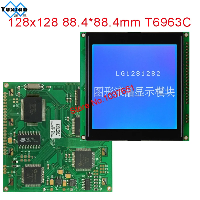 LCD-module-128128-128X128-graphic-display-88-4X88-4mm-20pin-T6963C ...