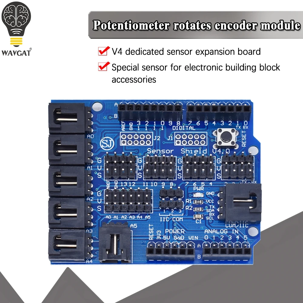 Arduino 센서 실드 V40 V4 디지털 아날로그 모듈 확장 개발 보드 용 스마트 전자 장치development