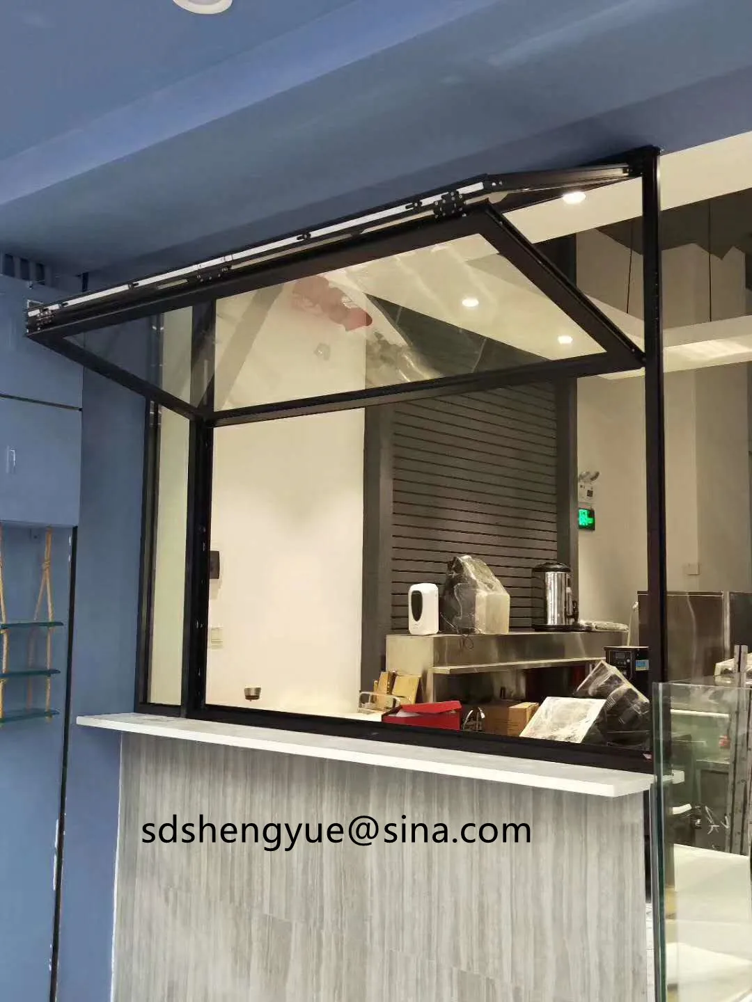 Setengah Terbuka Toko Kopi Bar Perancis Murah Aluminium Bi lipat ...
