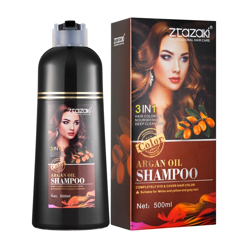 Ztazaki-500ml-Natural-Color-Shampoo-Permanent-Fast-Brown-Hair-Color-Dye ...