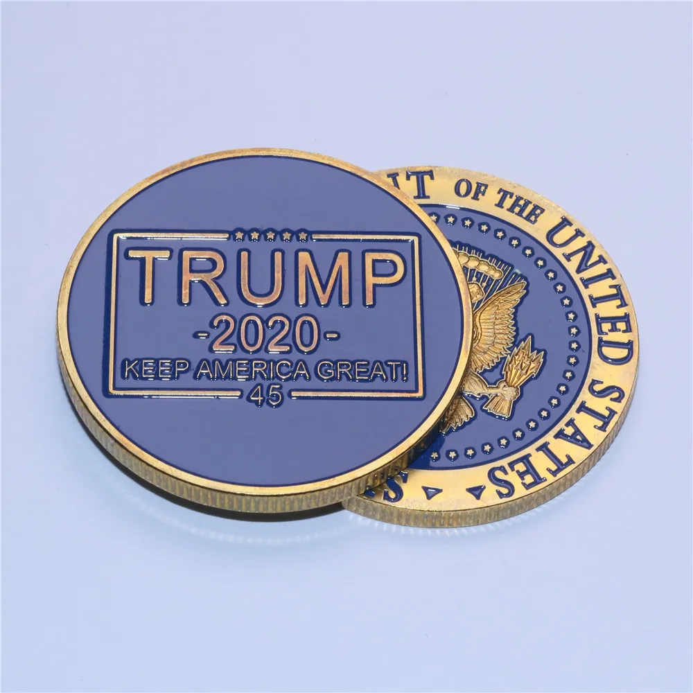 Moneda de desafío Donald Trump 2020 roja, blanca y azul mantener a ...