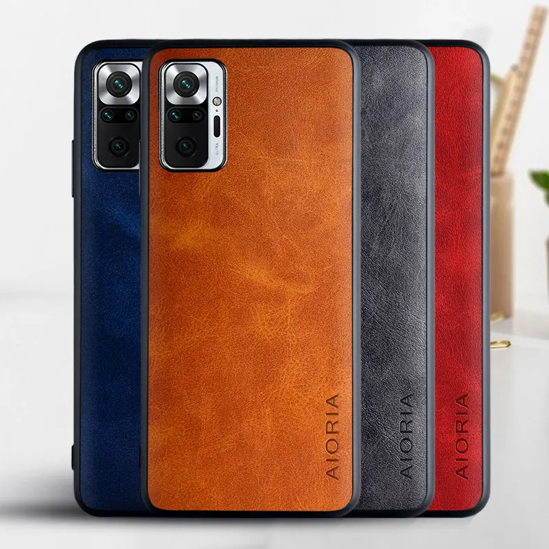 Leather Case Xiaomi Redmi Note 10 | Redmi Note 10 Leather Covers - Case ...