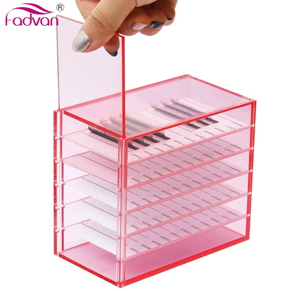 5 Layers Transparent Eyelash Box Storage Box Organizer Acrylic Lash ...