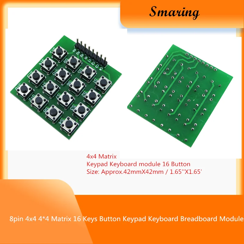 8pin 4x4 4 4 Matrix 16 Keys Button Keypad Keyboard Breadboard Module Mcu For Arduino Starterpng