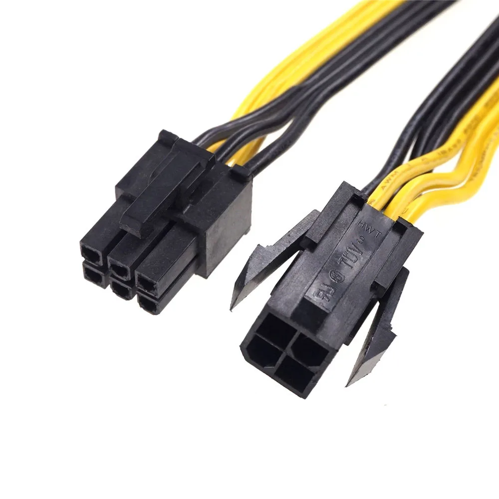 10pcs PC CPU 4 PIN Plug Panel Mount to GPU PCI E PCIe 6 Pin Video ...
