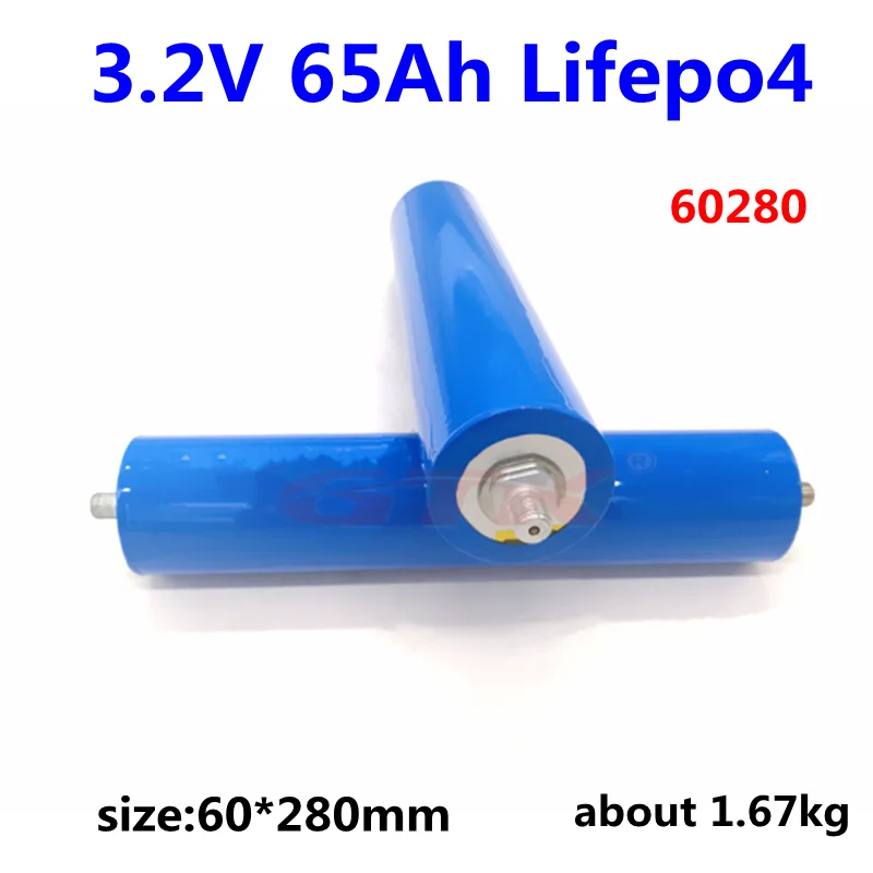 GTK 60280 3.2v 65Ah Cylinder lifepo4 battery not 60ah 70ah 3-5C ...