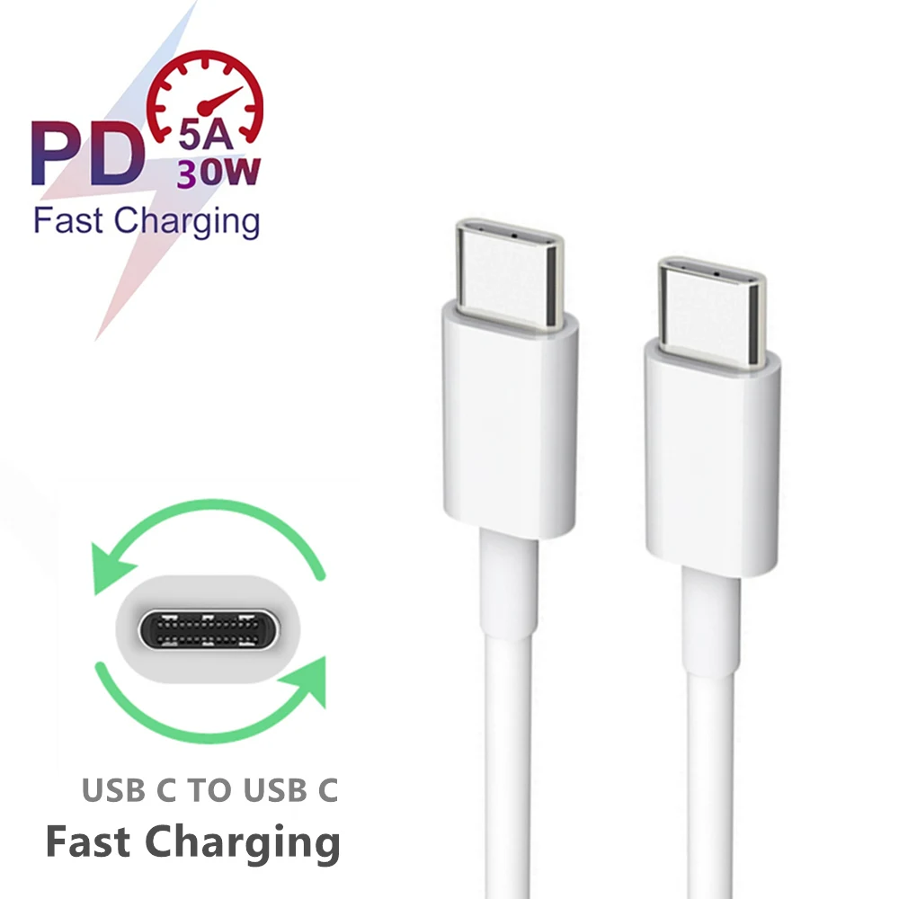2m Long 1m Fast Charging PD Cable USB Type C To Type C Data Sync Cable ...