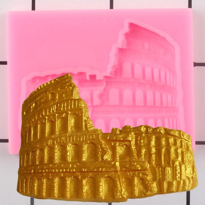 3d Roman Architecture Square Silicone Molds Frame Cake Border Fondant ...