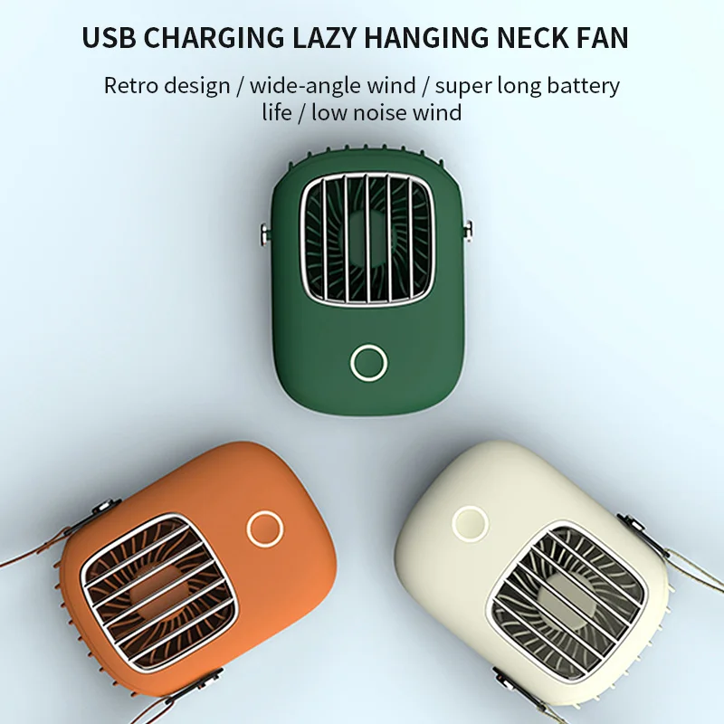 Outdoor Hanging Waist Fan USB Charging Hanging Neck Fan Mini Handheld ...