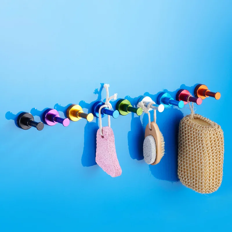 Toilet Hook Solid Alumimum Color Hook Door Hanging Coat And Cap Single ...