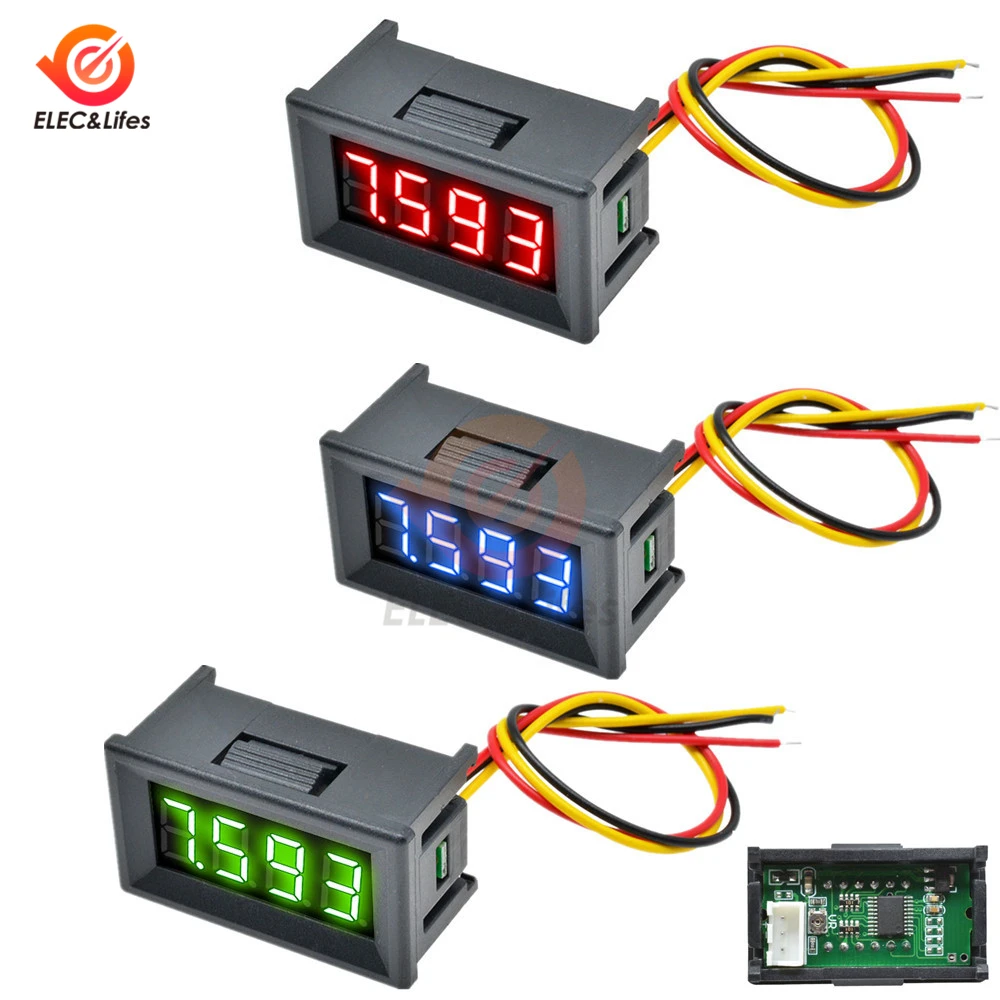 0.36'' Mini Digital Voltmeter DC 0 100V DC 3.1 32V Precision Voltage ...