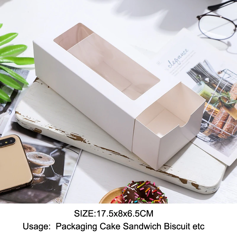 10-20-30pcs-Cake-Biscuit-Packaging-Boxes-With-Transparent-Window-For ...