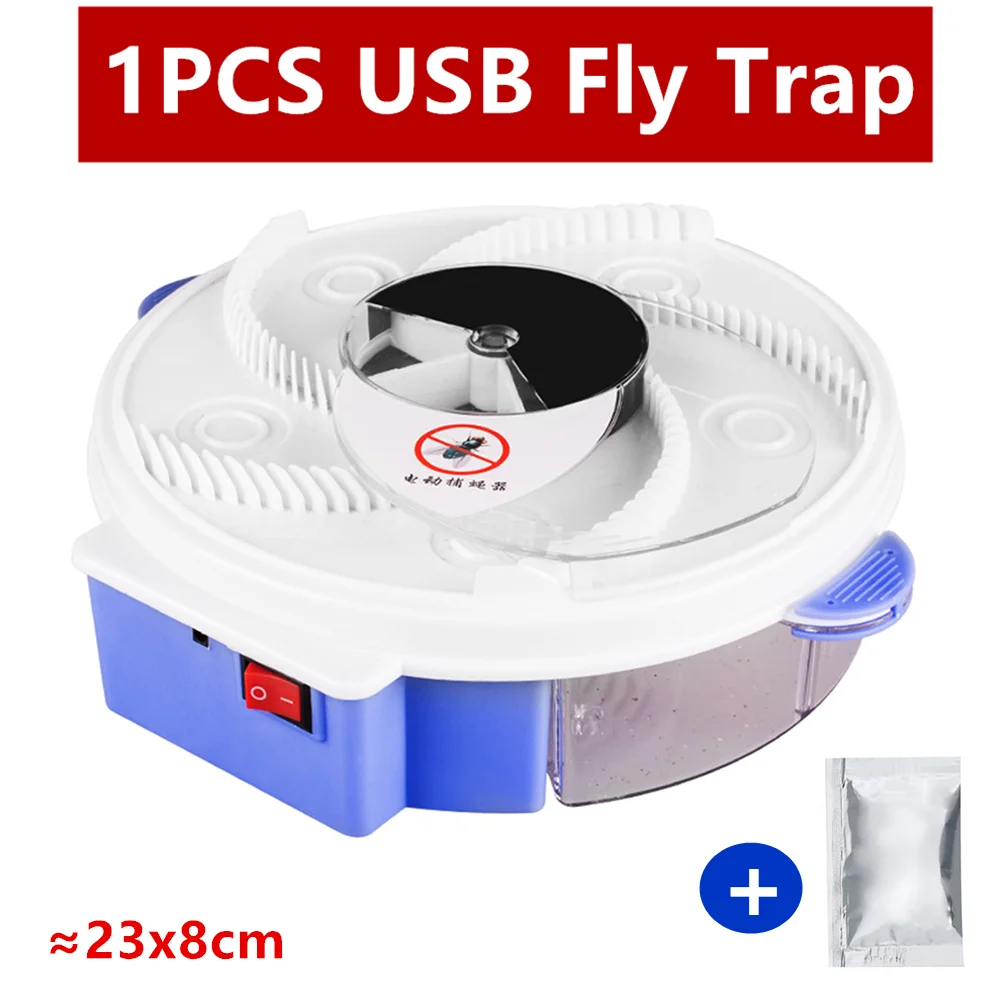 USB Automatic Flycatcher Insect Traps Fly Trap 5 Grooves • Sadoun Sales ...