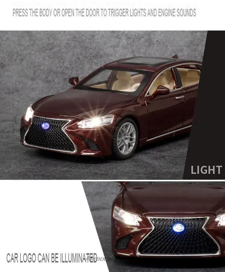 La couleur rouge Voiture jouet LEXUS LS500H 1:32 en métal, Diecasts et véhicules miniatures ...