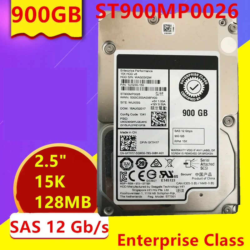 Dell 900GB 2.5 "용 새 원본 HDD 0XTH17 XTH17 ST900MP0026 용 엔터프라이즈 클래스 HDD 용 ...