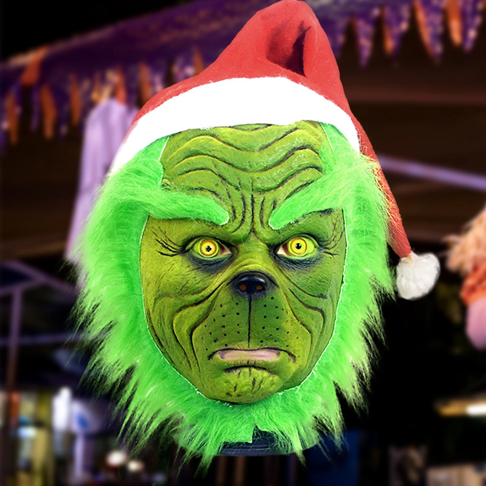 Santa Grinch Cosplay Mask How The Grinch Stole Christmas Latex Masks ...