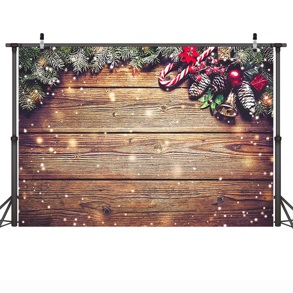 Christmas-Themed-Wooden-Floor-Backdrop-Winter-Christmas-Party-Banner ...
