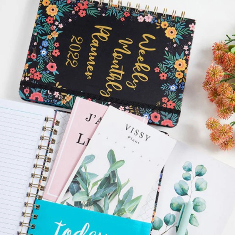 A5 2022 Manual English Schedule Time Work Plan Office Stationery ...