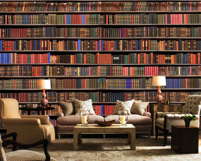 Colorful Bookshelf Wallpaper