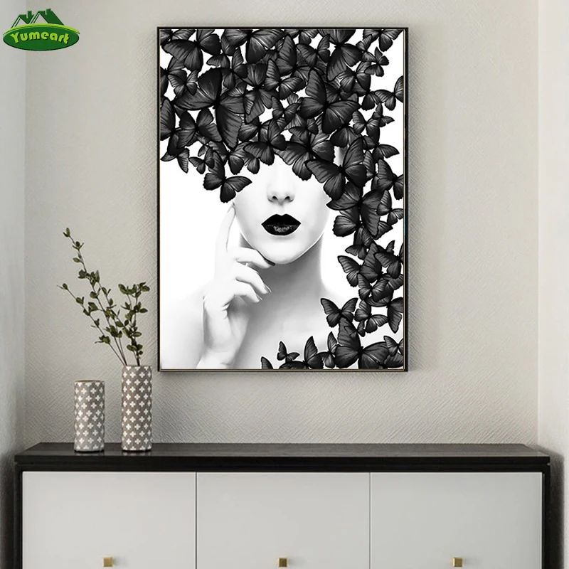 Abstract Art Black And White Butterfly